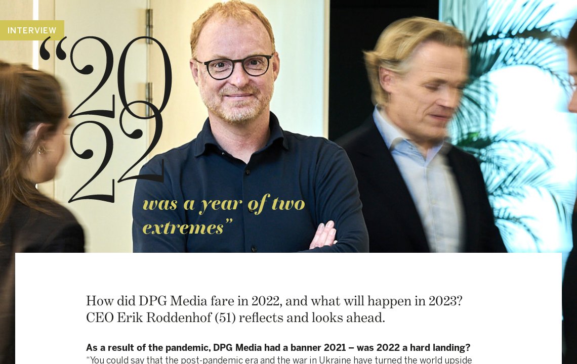 This is DPG Media - DPG Media Annual Report 2022
