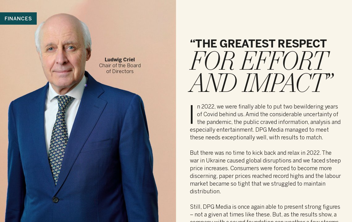 Ludwig Criel - DPG Media Annual Report 2022