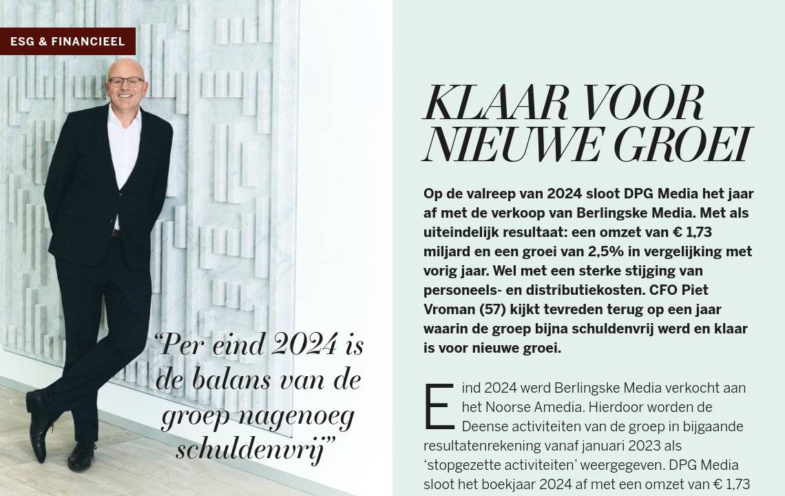 Davy Parmentier over The best of VTM - DPG Media jaarverslag 2024